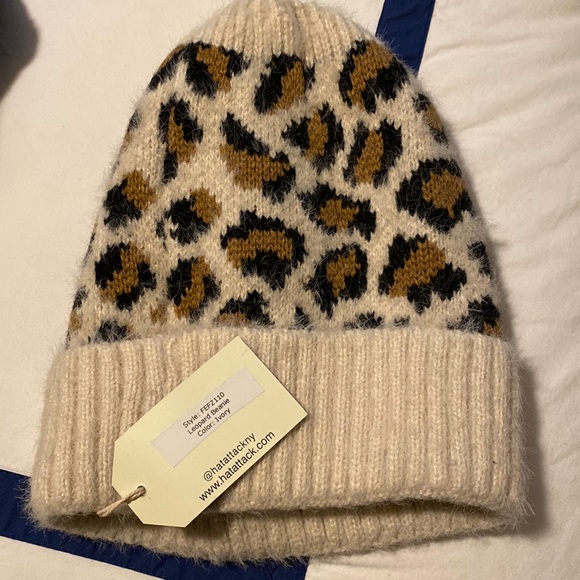 Hat Attack | Accessories | Nwt Leaopard Beanie | Poshmark